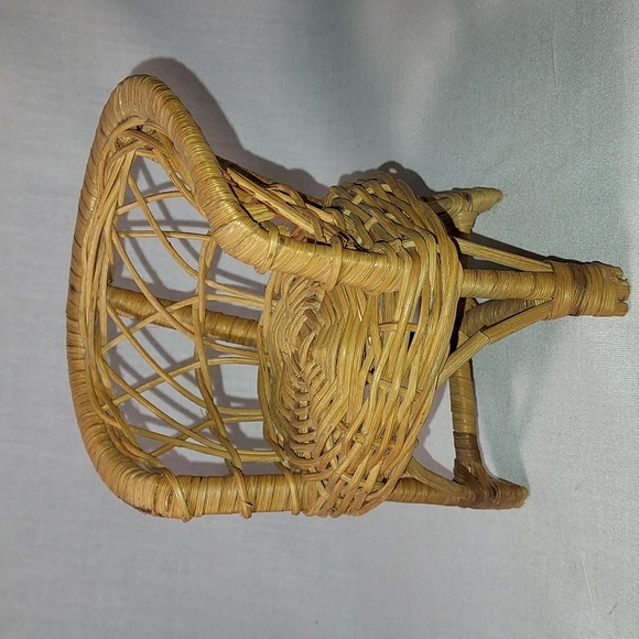 Wicker Doll Chair | Accents | Vintage Wicker Doll Size Chair Sitting ...